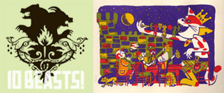 10 Beasts - Letterpress via Tiny Showcase - yewknee.com